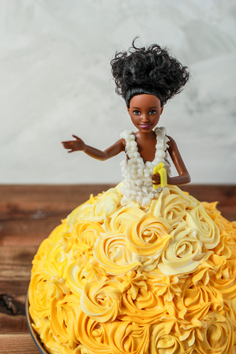 Fatima Turns 30: Barbie Cake with Gold Buttercream | Lilies and Loafers