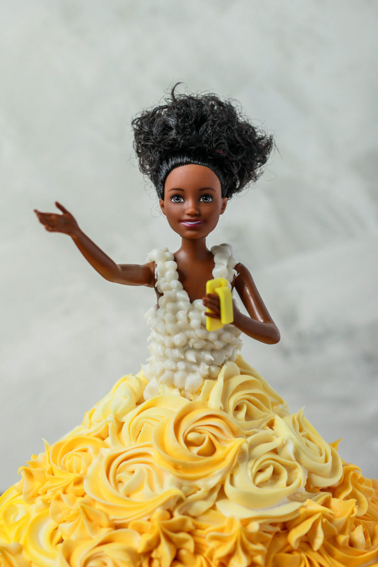 Fatima Turns 30: Barbie Cake with Gold Buttercream | Lilies and Loafers