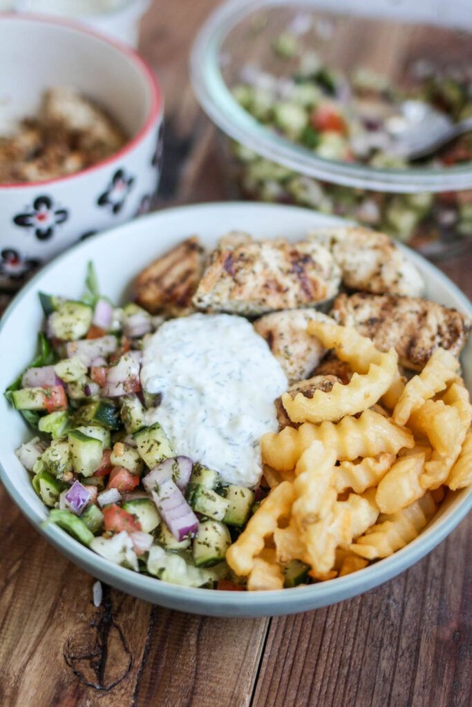 Chicken Gyro Bowls | Lilies and Loafers
