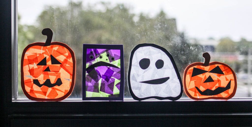 DIY Halloween Suncatchers | Lilies and Loafers