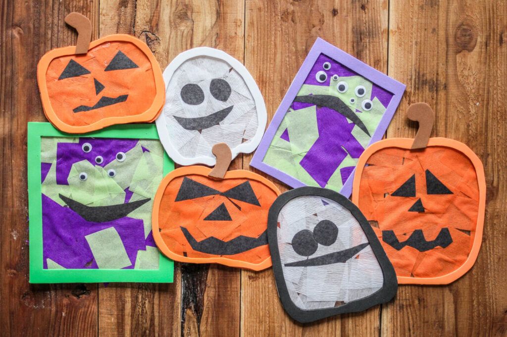 DIY Halloween Suncatchers | Lilies and Loafers