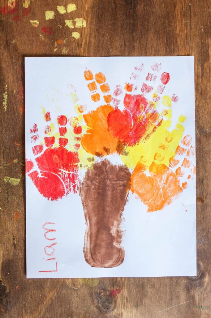 Autumn Handprint Craft Two Ways! (aka handprint turkey) | Lilies and ...