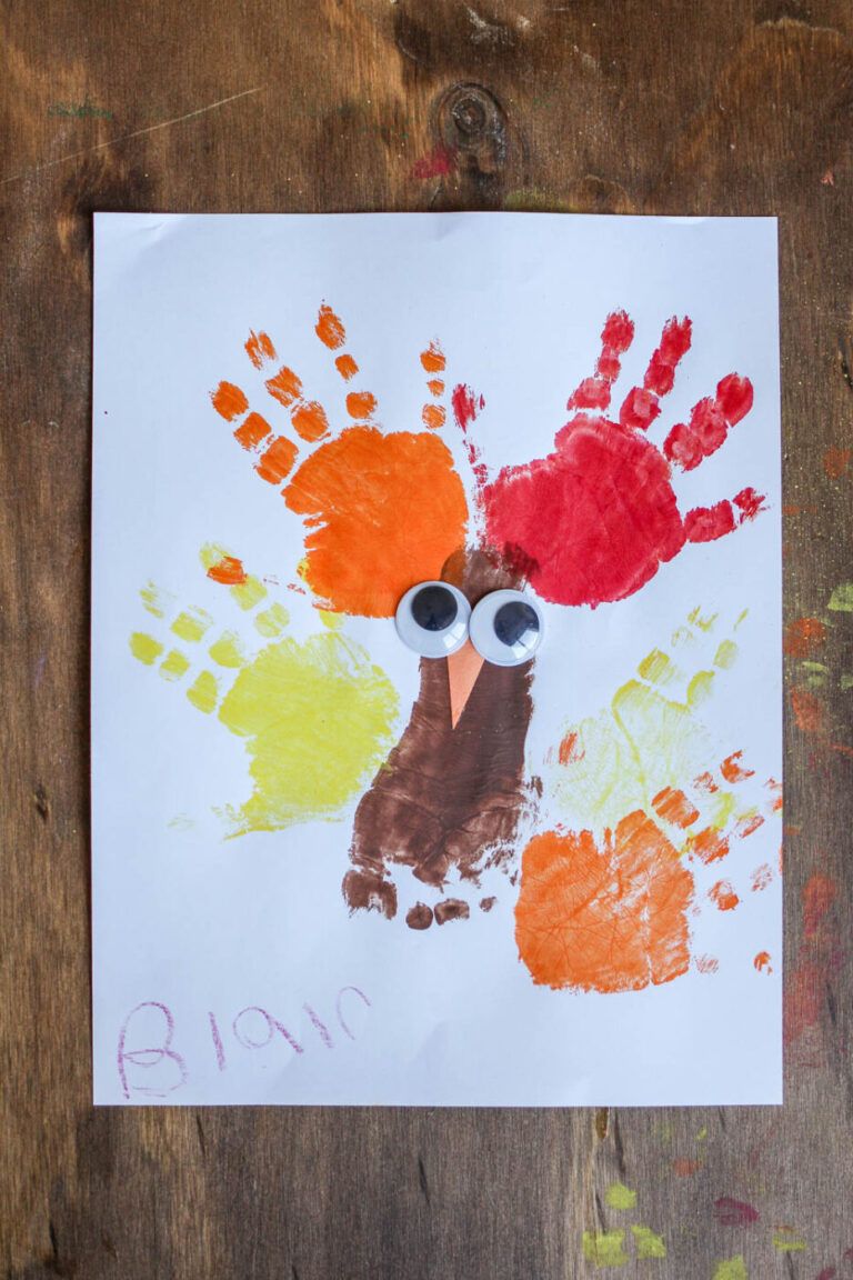Autumn Handprint Craft Two Ways! (aka handprint turkey) | Lilies and ...