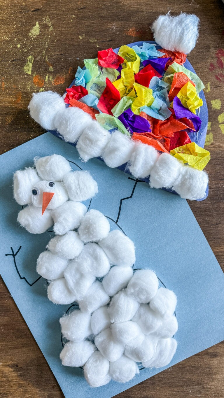 Easy Cotton Ball Snowman Craft for Kids (Perfect Winter Activity ...