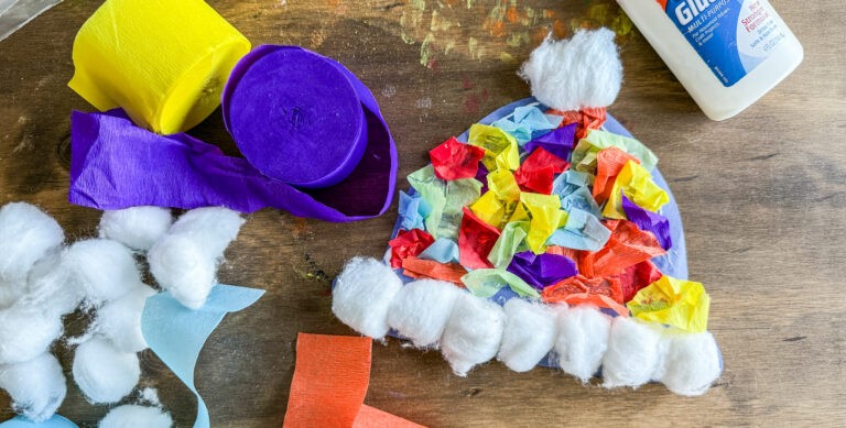 Cozy & Colorful: Easy Crepe Paper Winter Hat Craft for Kids | Lilies ...