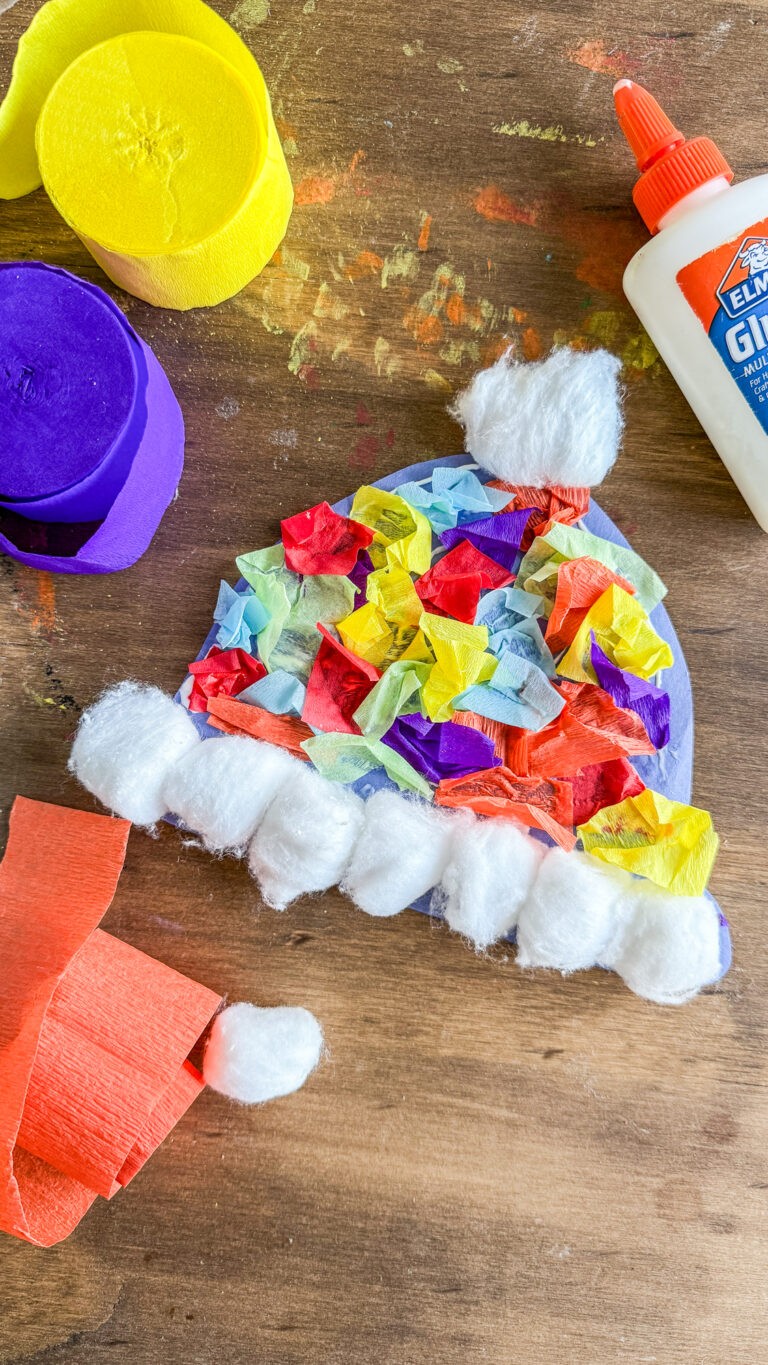 Cozy & Colorful: Easy Crepe Paper Winter Hat Craft for Kids | Lilies ...